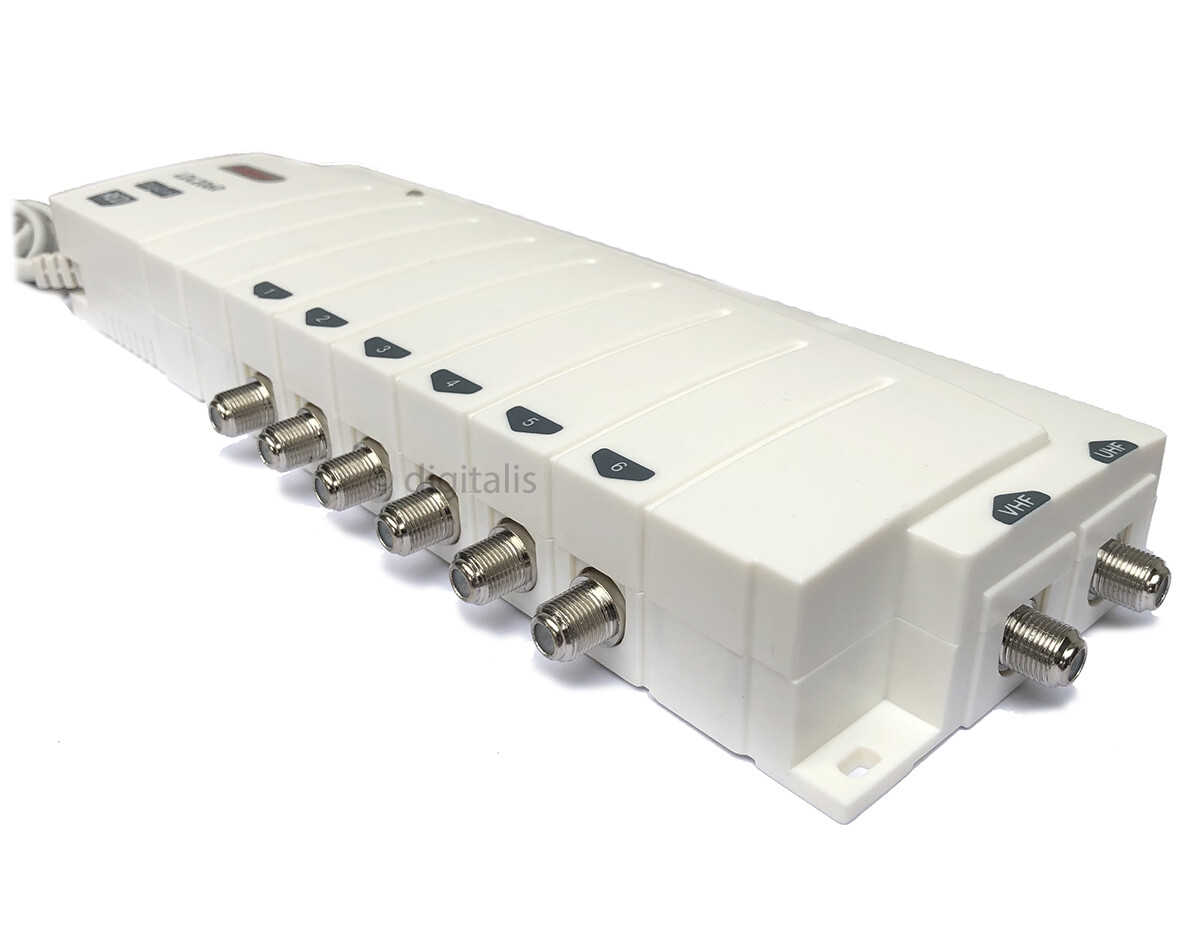 Labgear 6 Way LTE Aerial Amplifer Freeview TV Booster FM DAB Sky ...