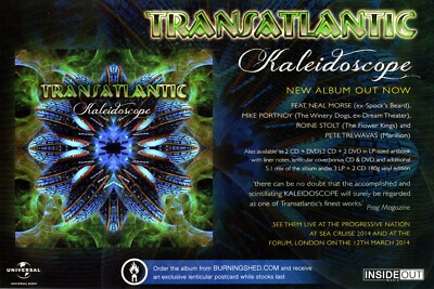 2014 Transatlantic Kaleidoscope Band Album CD Promo PRINT AD Gift Idea ...