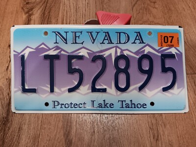 Nevada Protect Lake Tahoe License Plate LT52895 Expired 2007 | eBay