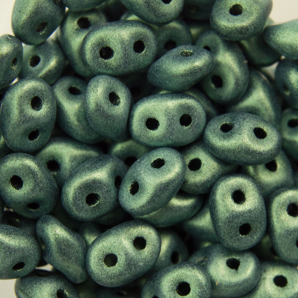 2/5MM MATUBO SUPERDUO Metallic Suede Light Green Beads | eBay