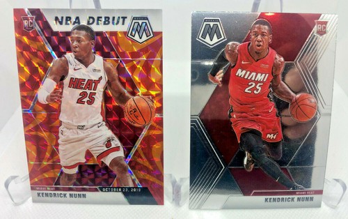 Kendrick Nunn 2 Card Lot 2019-20 Mosaic Reactive Orange & Base Rookie ...