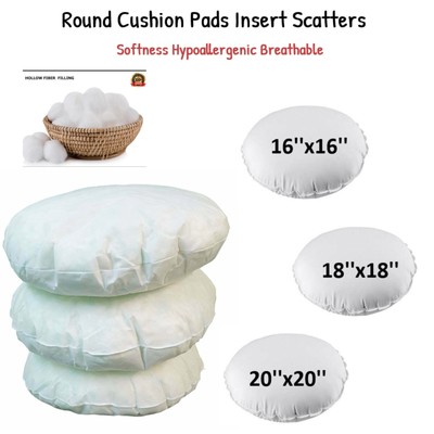 Round Cushion Pads Insert Fillers Scatter Circle Pillows Hollowfibre16 ...