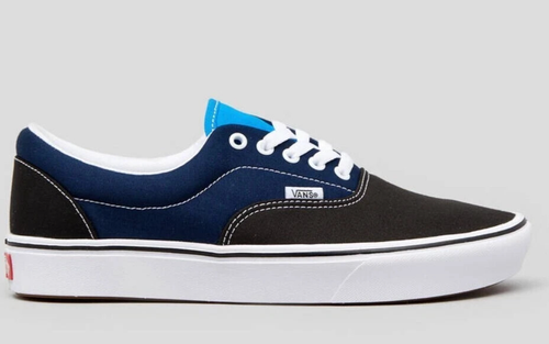 Vans Comfycush Era Tri-Tone Men’s Skate Shoes Black Blue Canvas ...