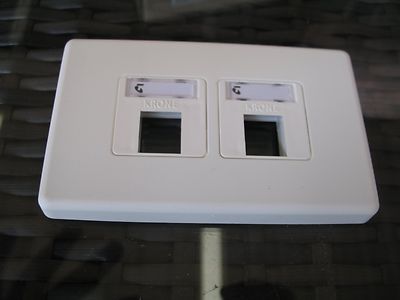 KRONE COMPLETE Telstra Optus DUAL Surface Telephone Socket Outlet ...