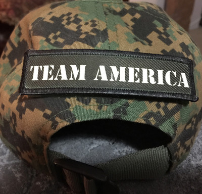 1x4 Team America Morale Patch Tactical Military USA Hook Badge Army ...