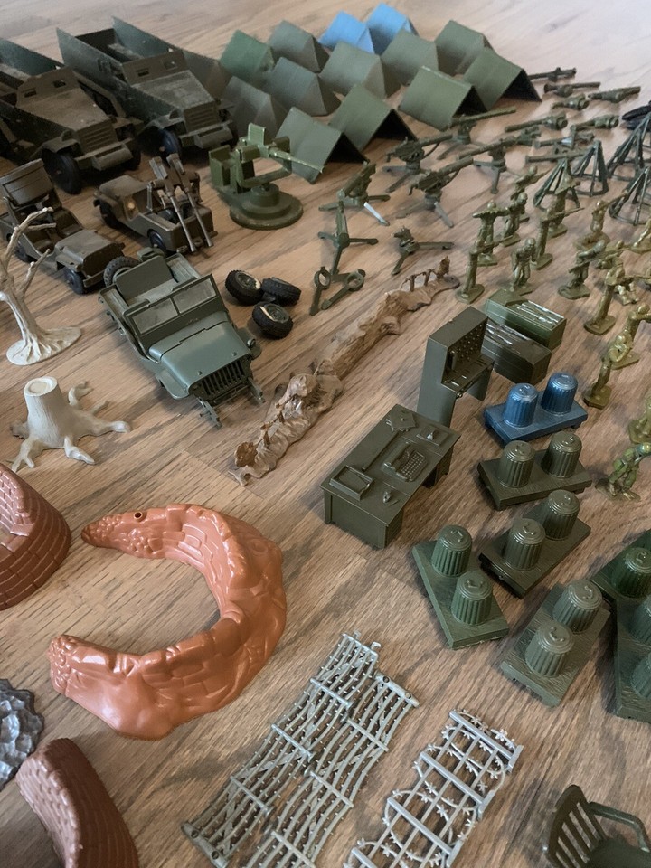 RARE Vintage Marx Battleground Military Playset Lot-Army Men,Tents ...