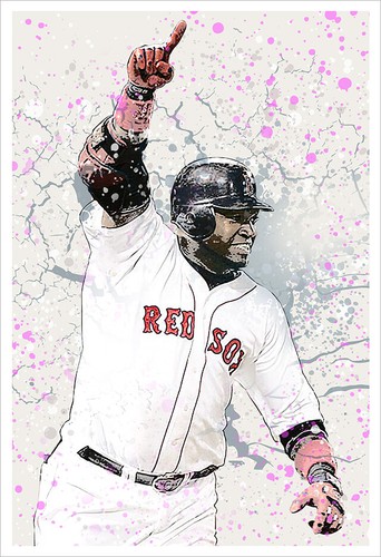 David Ortiz Splatter Art poster print | eBay