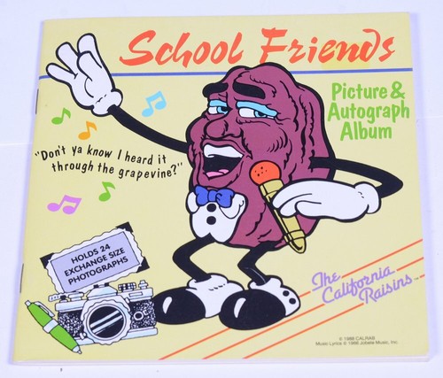 1988 School Friend THE CALIFORNIA RAISINS Picture & Autograph Album ...