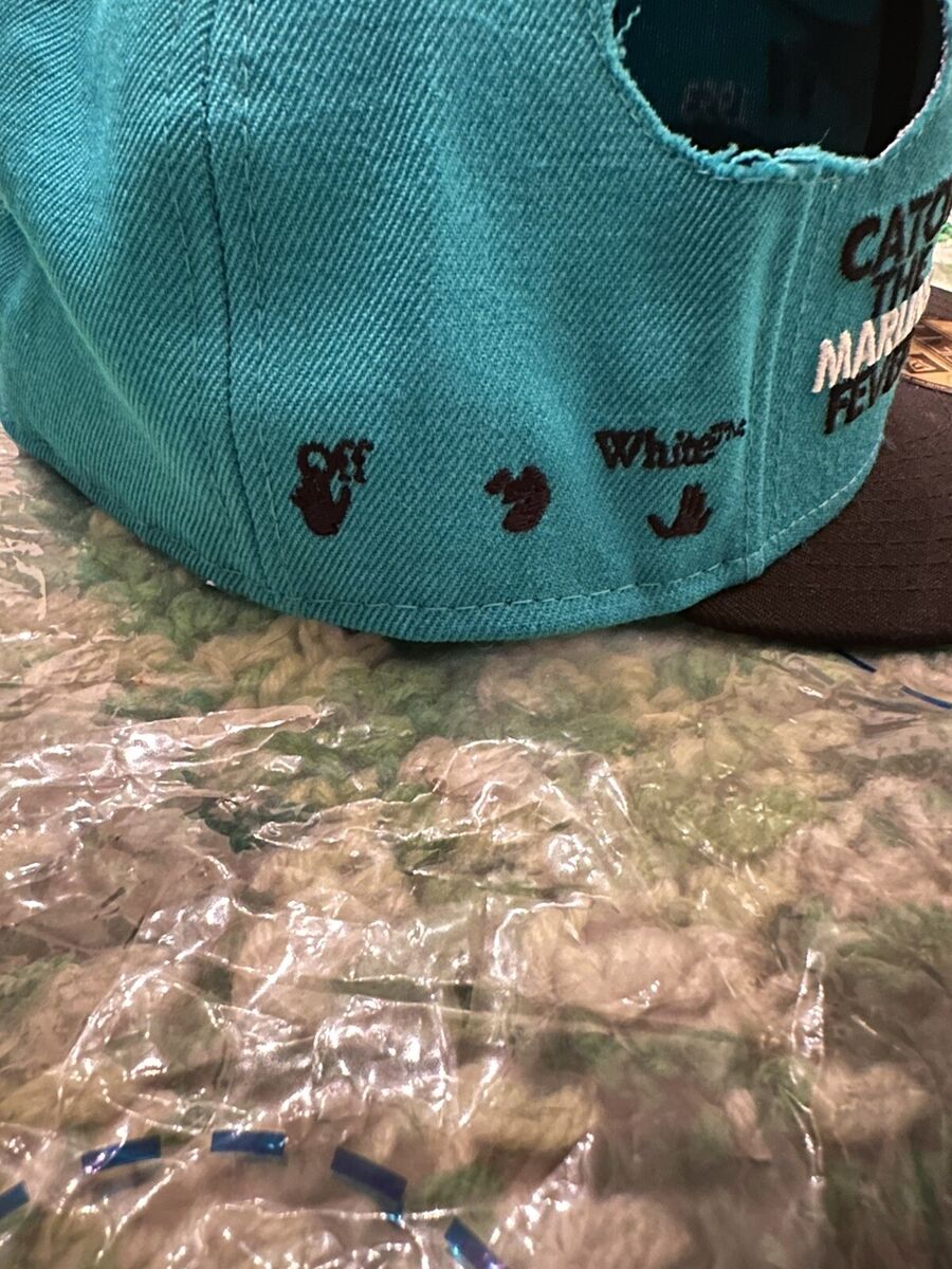 Off White X New Era Miami Marlins MLB Fitted Cap Virgil Off White X New Era Miami Marlins MLB Fitted Cap Virgil