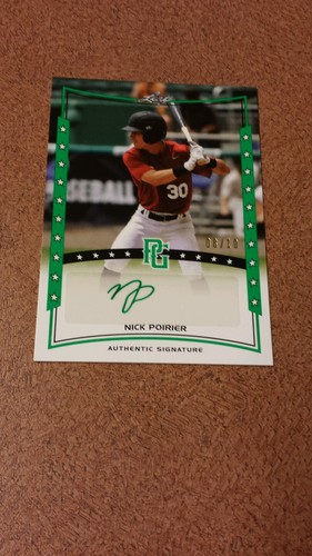 2014 leaf perfect game national Nick Poirier autographed rookie card.#8 ...