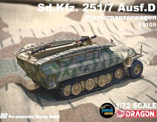 1/72 German Sd.kfz 251/7 Half-Track Sapper Armored Vehicle D Model | eBay