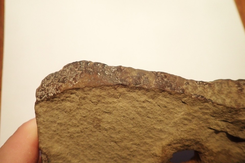 NATIVE AMERICAN SANDSTONE KNIFE SCRAPER WITH HARDENED ANIMAL FAT ...