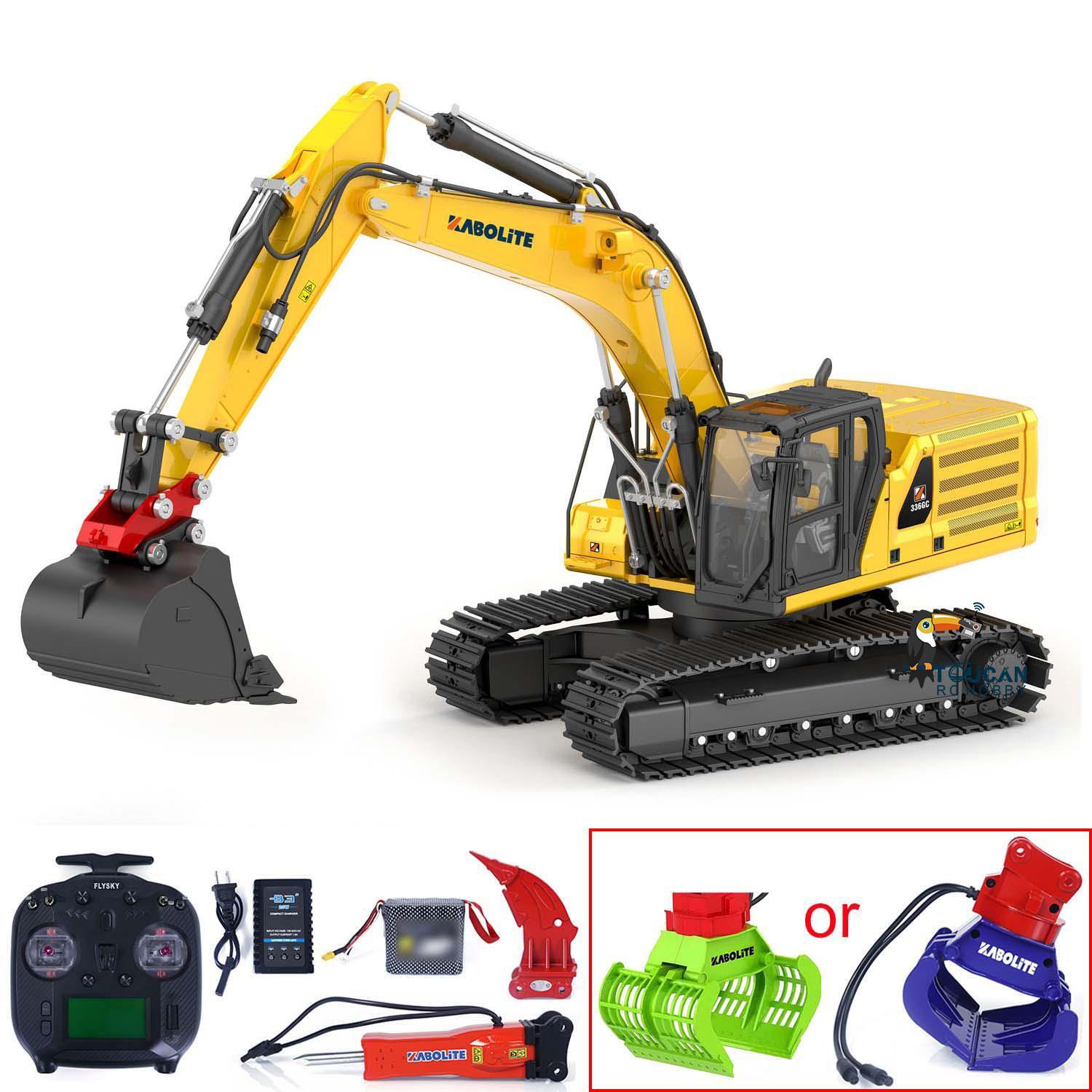 US Stock 1/18 RC Assembled Hydraulic Excavator Kabolite K961 100S Digger Lights | eBay