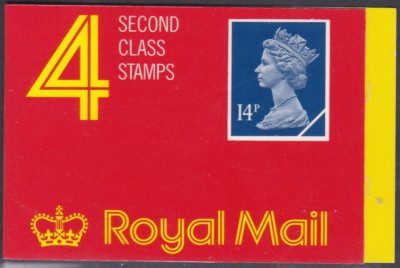 GB3 4 x "2nd class" (14p) stamps barcode booklet - no cylinder | eBay UK