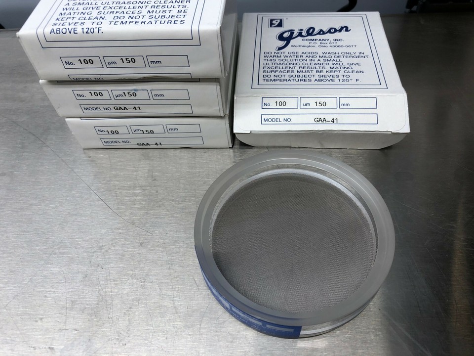 Gilson GAA-41, 3" Acrylic Frame Sieve, Stainless Mesh, No. 100 (150µm ...