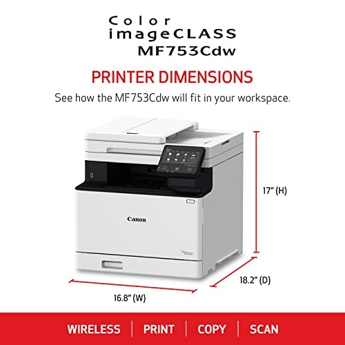 CANON COLOR IMAGECLASS MF753CDW WIRELESS DUPLEX LASER PRINTER - WHITE ...