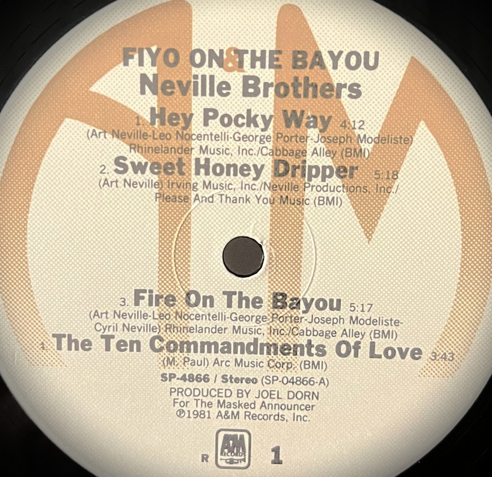 Neville Brothers - Fiyo on The Bayou - 1981 A&M - Excellent Swamp Funk ...