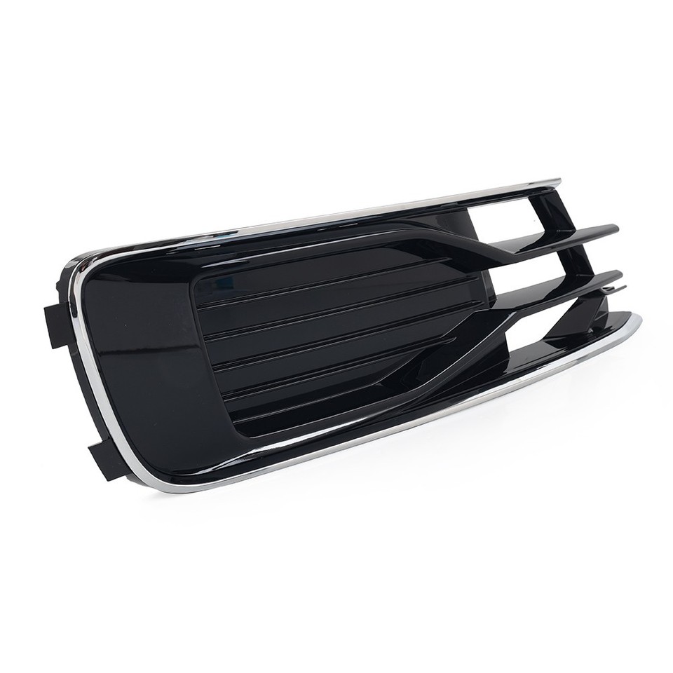 Front Fog Light Grill Cover With Chrome Trim For Audi A6 C7 2014-2018 ...