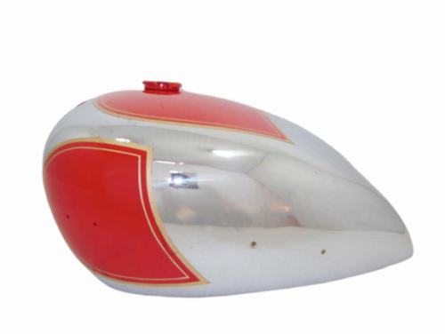 Gas Tank For Matchless Twin G9 G12 In Red Paint And Chrome (Fuel Tank ...