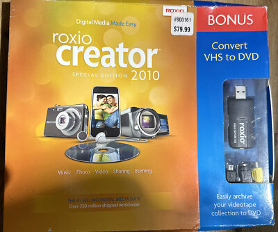 Roxio Creator 2011 Special Edition Converter VHS to DVD *OPEN BOX* 687967131062| eBay