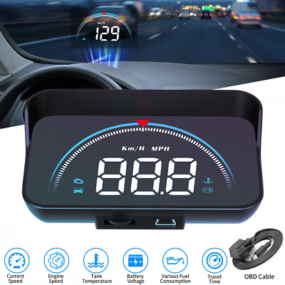 Universal Digital Speedometer Car OBD2 HUD Head Up Display MPH ...