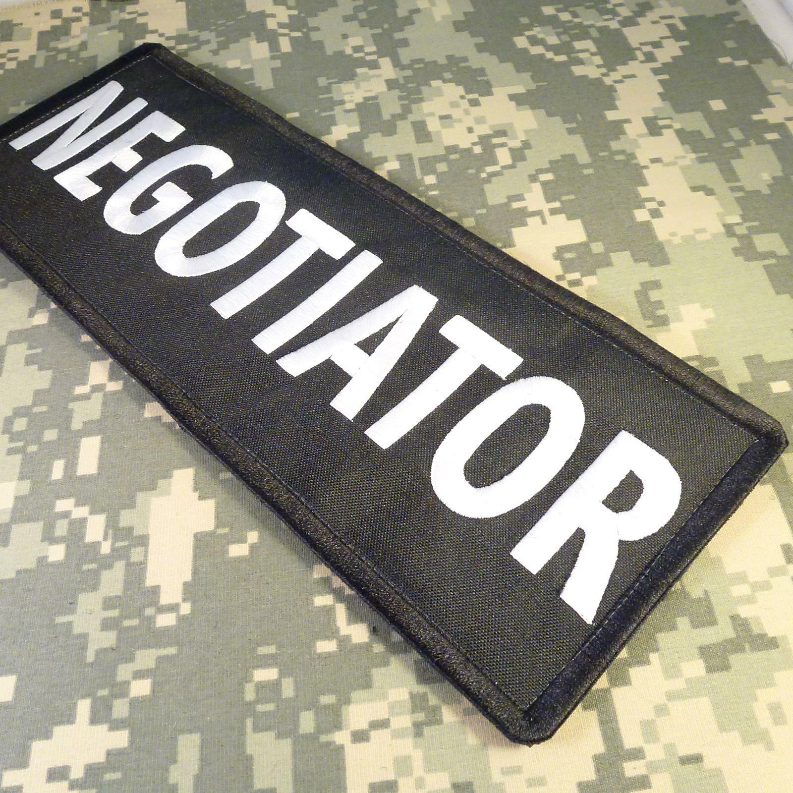 NEGOTIATOR big XL 10x4 inch embroidered SWAT tactical touch fastener ...