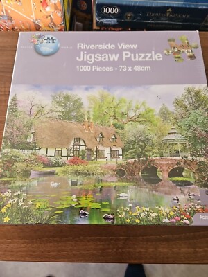 Puzzle World Riverside View 1000 Pieces Jigsaw Puzzle 73 x 48cm Factory ...