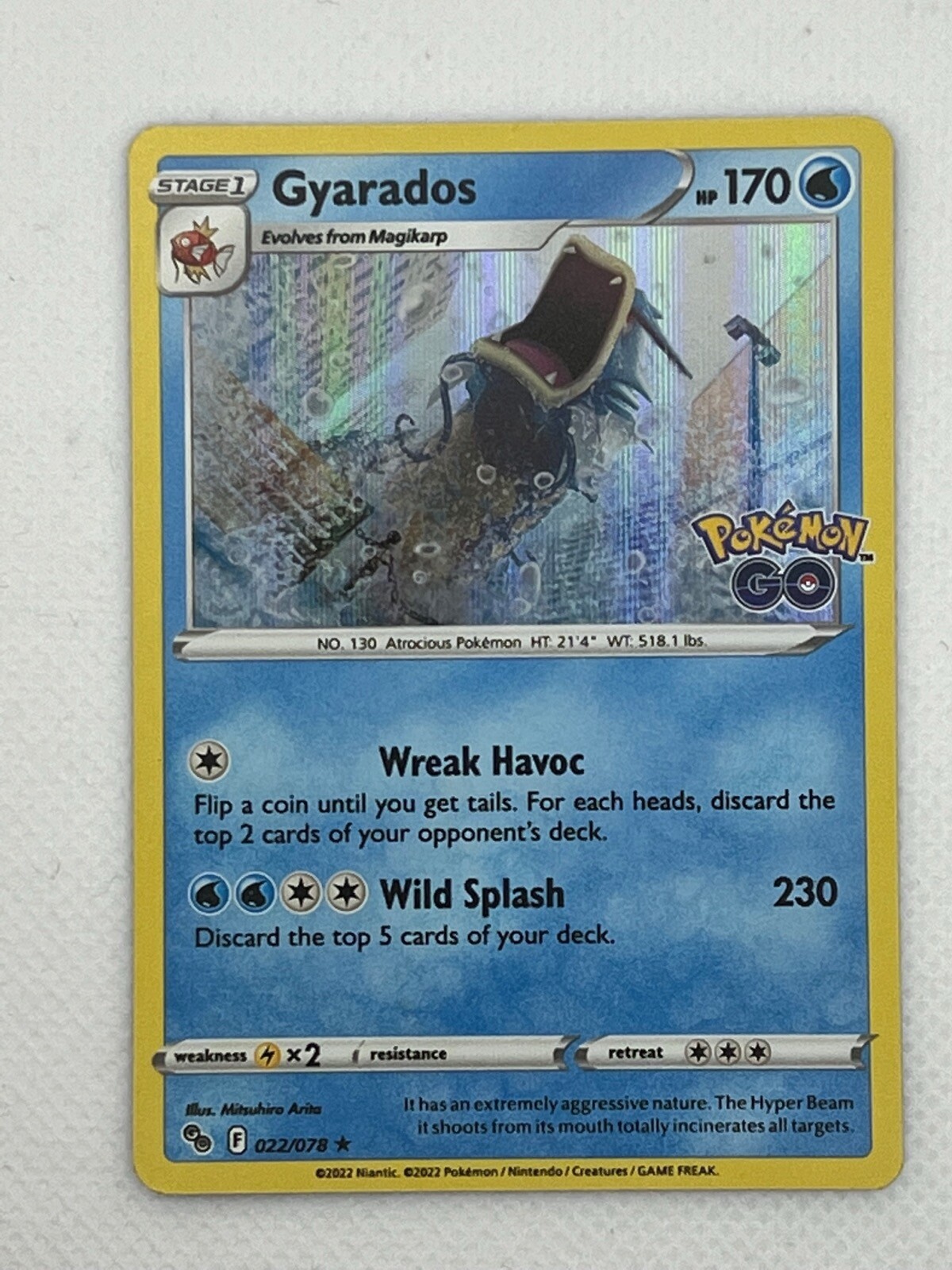 Pokemon Go TCG Card NM/M 022/078 Gyarados Holo Rare | eBay