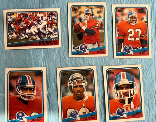 1988 Topps Football DENVER BRONCOS Team Set 15 Cards ELWAY HOF | eBay