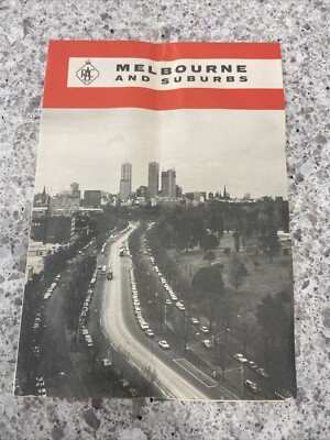 1982 RAC Vic Melbourne and Suburbs Map, Vintage paper Wall Map, Good ...