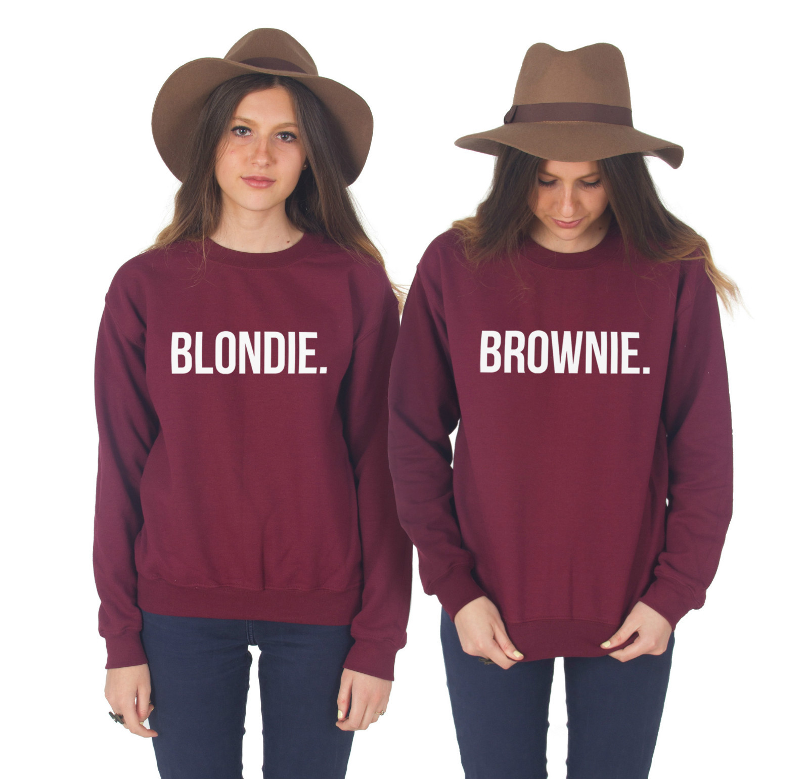 BLONDIE / BROWNIE Jumper Sweater Best Friends Matching Besties BFF's ...