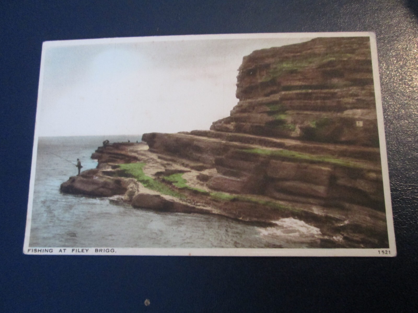 Postcard of Fishing at Filey Brigg 1521 (J Salmon Unposted) | eBay UK