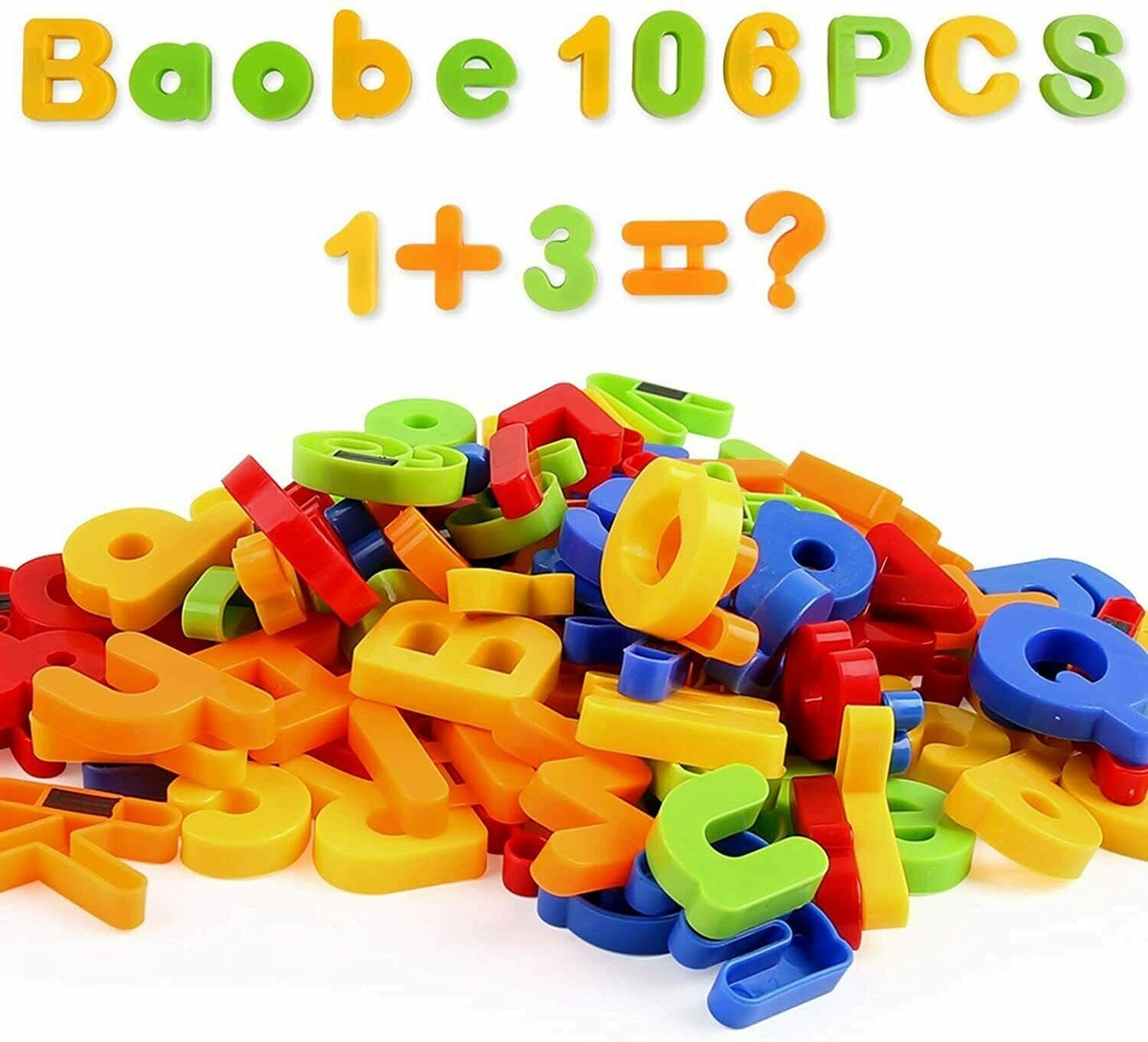 Magnetic Numbers Magnetic Letters & Numbers 3-Pack, Uppercase ...