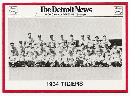 1881-1981 "DETROIT NEWS" #13 DETROIT TIGERS 1934 TEAM PIX & ROSTER | eBay