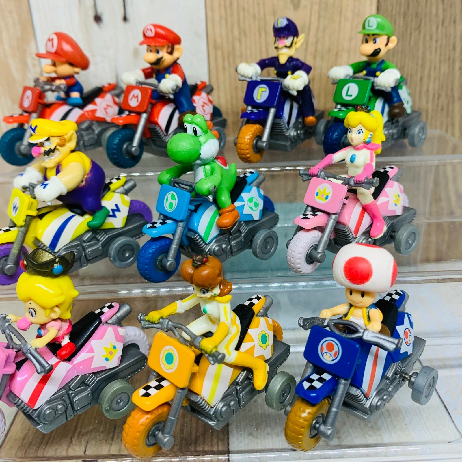 Nintendo 2009 Mario Kart Wii Pullback Bike Figure Set All 10 Types | eBay