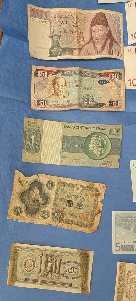 Foreign / World Paper Money 47 Item Lot Currency Collection, Circulated ...