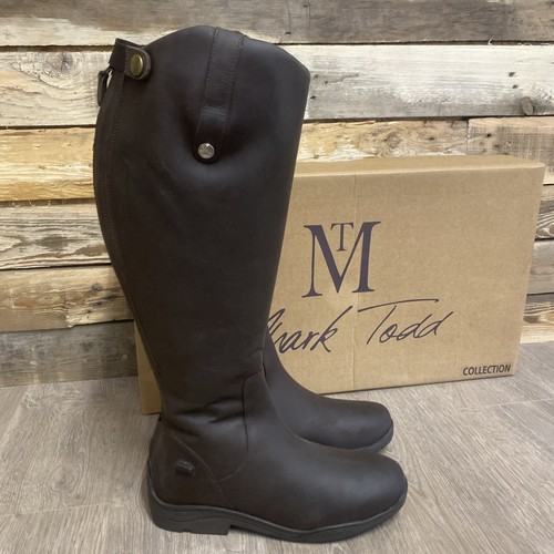 Mark Todd Women's Fleece Lined Winter Tall Boot Brown UK Size 6 wide ...