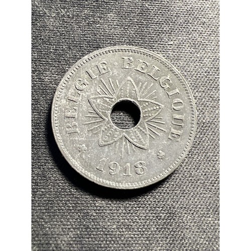 1918 Belgium (German Occupation) 50 Centimes Nice Zinc Coin WWI Coin ...