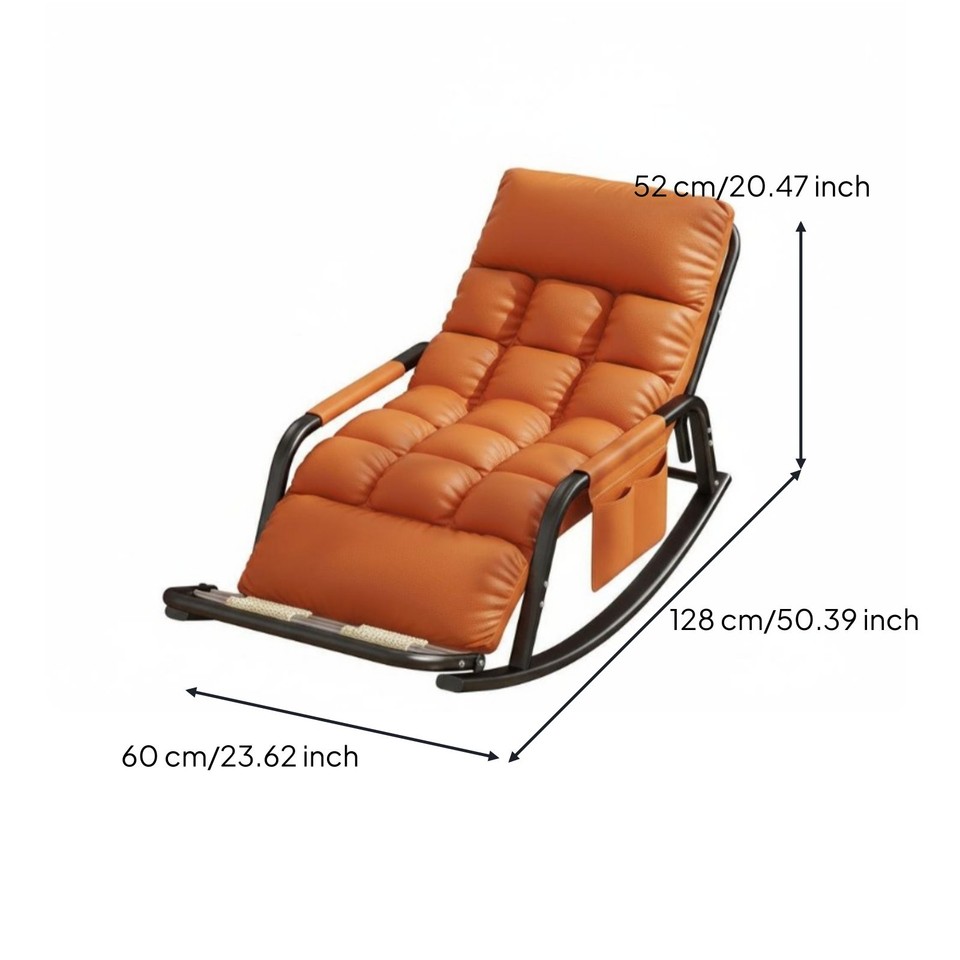 Two Person Rocking Chair Ergonomic Design Modern Teddy Textile Swaying ...