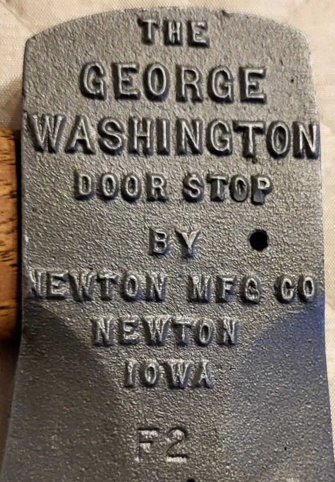 Vintage Embossed GEORGE WASHINGTON Hatchet/Axe Door Stop By Newton Mfg ...