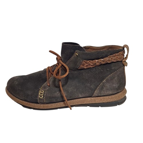 Born Ankle Boots Shoes Size 10 42 Temple II Brown Green Lace Up Leather ...