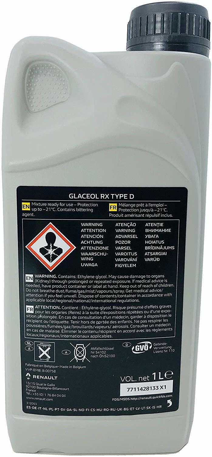 7711428133 - Liquido refrigerante Renault Glaceol RX Tipo D verde ...