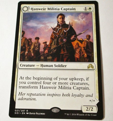 MTG Hanweir Militia Captain / Westvale Cult Leader Innistrad Magic The ...