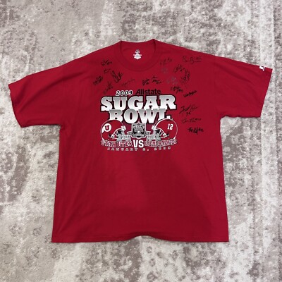 2009 Allstate Sugar Bowl Utah Utes Signed T Shirt Russell Tag Size XL ...