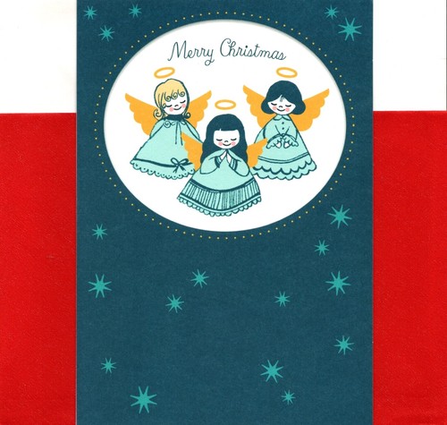 Merry Christmas Heavenly Angel Angels & Halos Hallmark Greeting Card | eBay