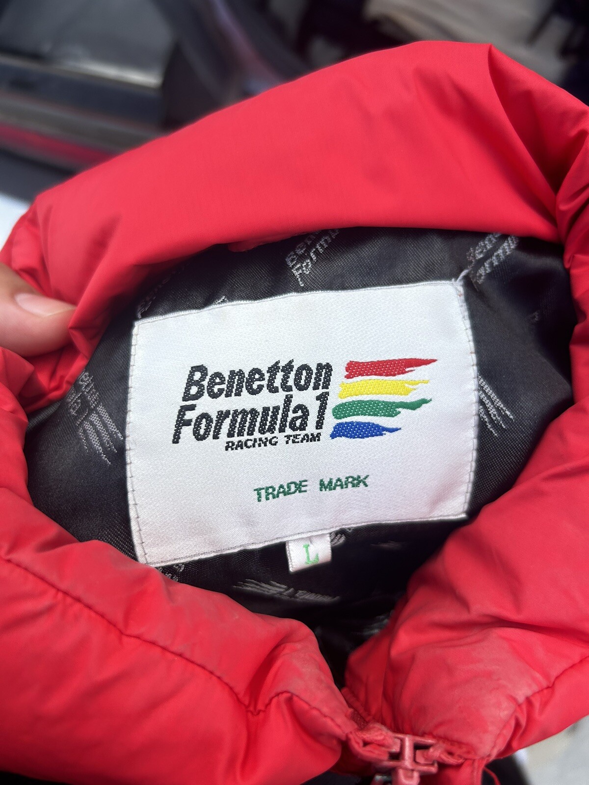 Vintage Formula 1 Racing Puffer Jacket (Vintage Benet… - Gem
