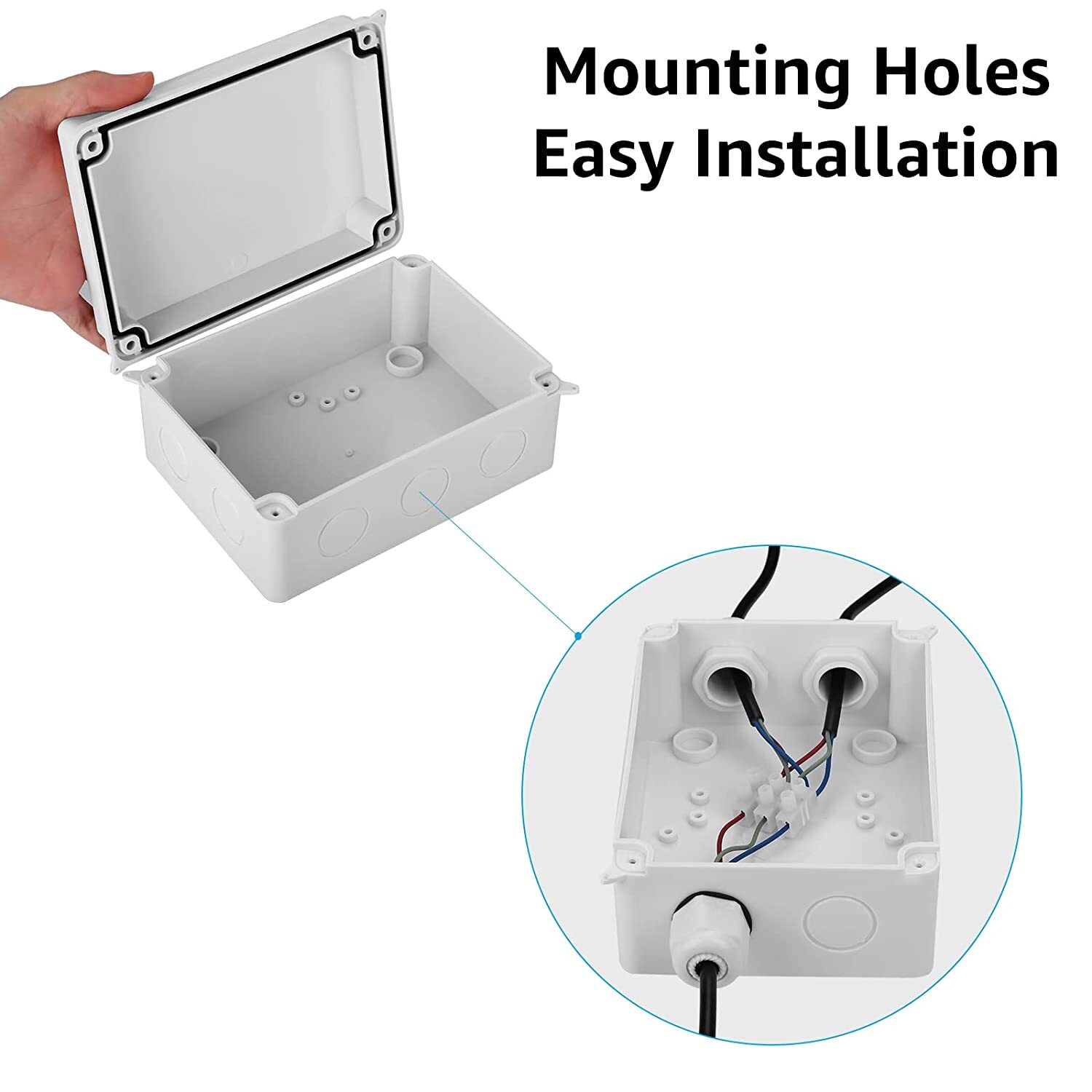 IP65 WATERPROOF JUNCTION BOX LARGE ABS ELECTRICAL BOX OUTDOOR CABLE ...