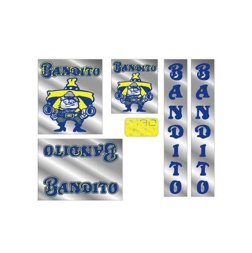 Bandito - Blue and Yellow "Small Downtube version" on Chrome decal set ...