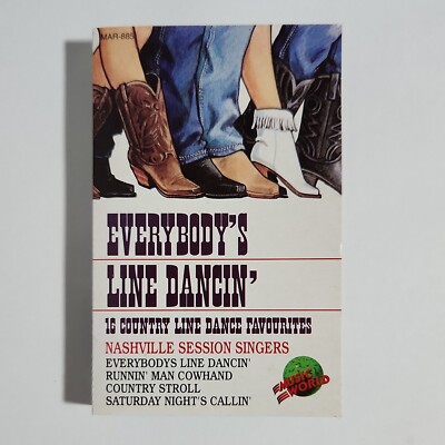 EVERYBODY'S LINE DANCIN' '16 Country Line Dance Favourites' Cassette ...