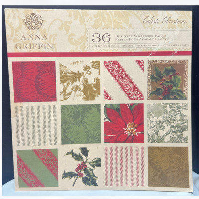 Anna Griffin CALISTO CHRISTMAS Holiday 12x12 Paper Cardstock Pack 36 ...